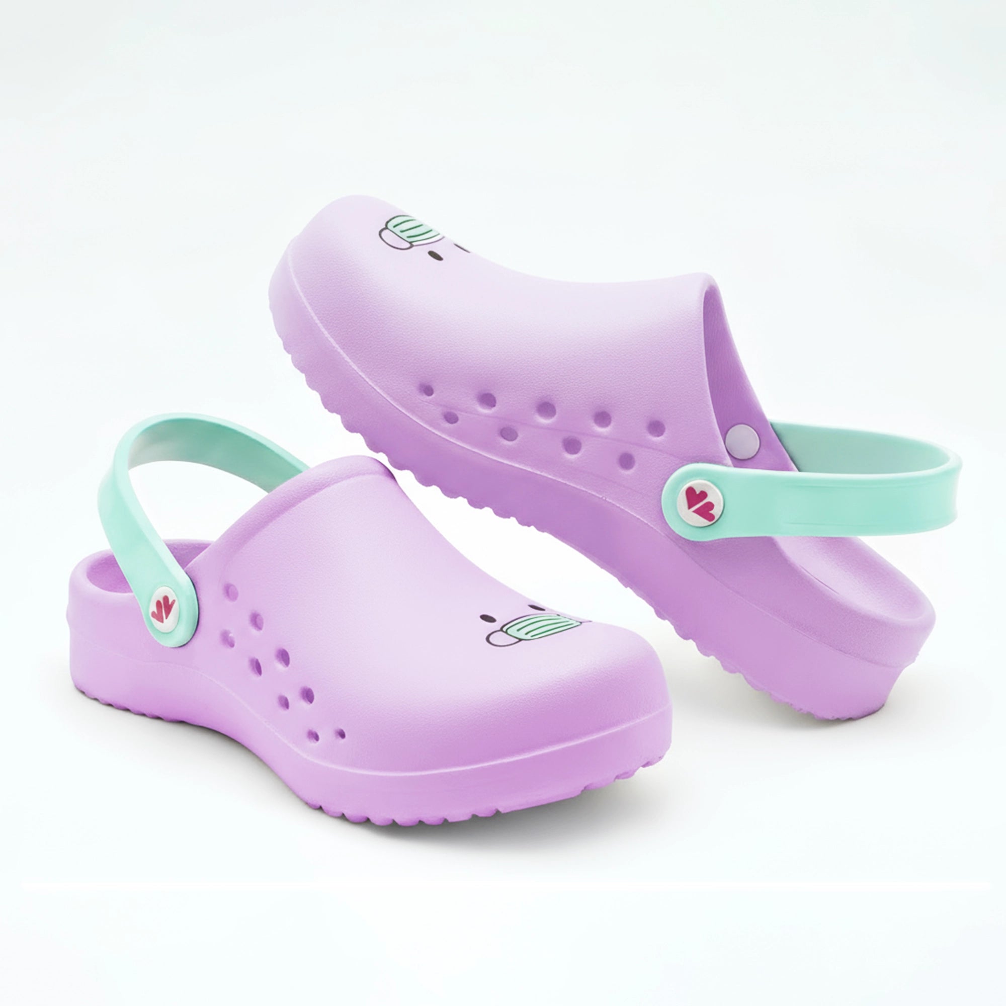 Zuecos para Enfermeras Morado Mascarilla – Nurse is Love
